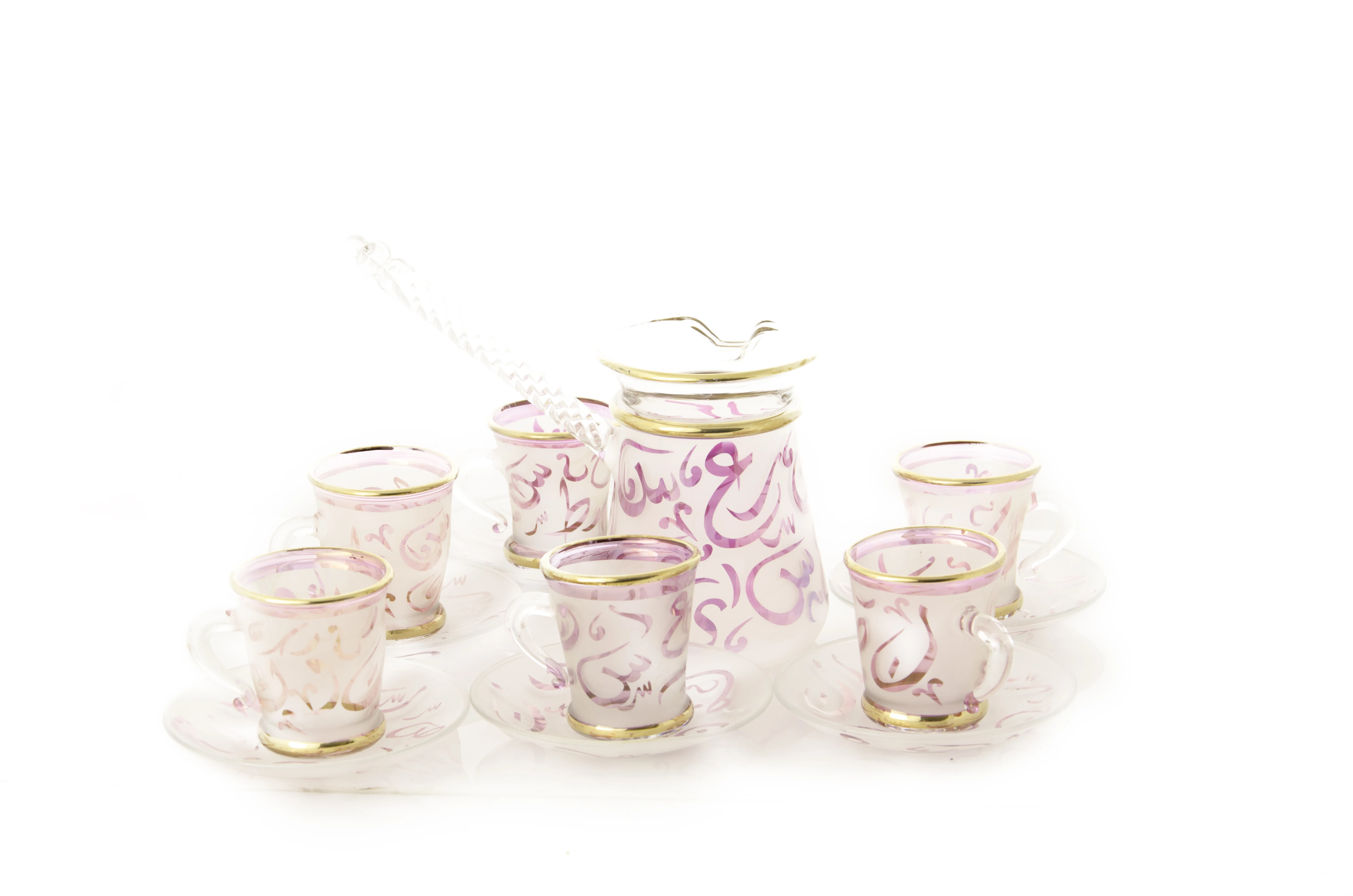 Egyptian Handmade Glass Cup Arabic Love-Style Hand-Painted Premium ...