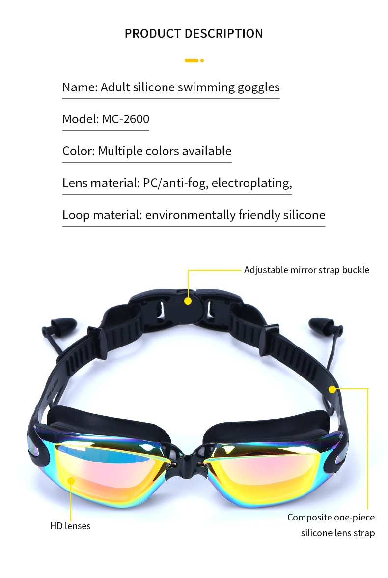 Wholesale Racing Swimming Goggles Hd Eye Protection Electroplated Anti ...