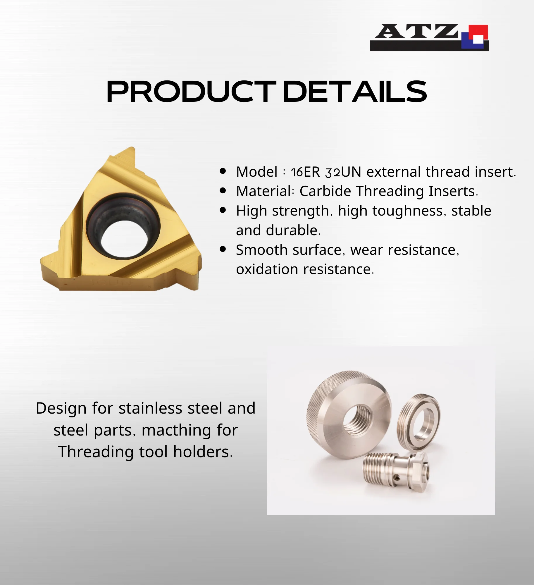 16er/l American Un Lathe External Threading Inserts - Buy American Un ...