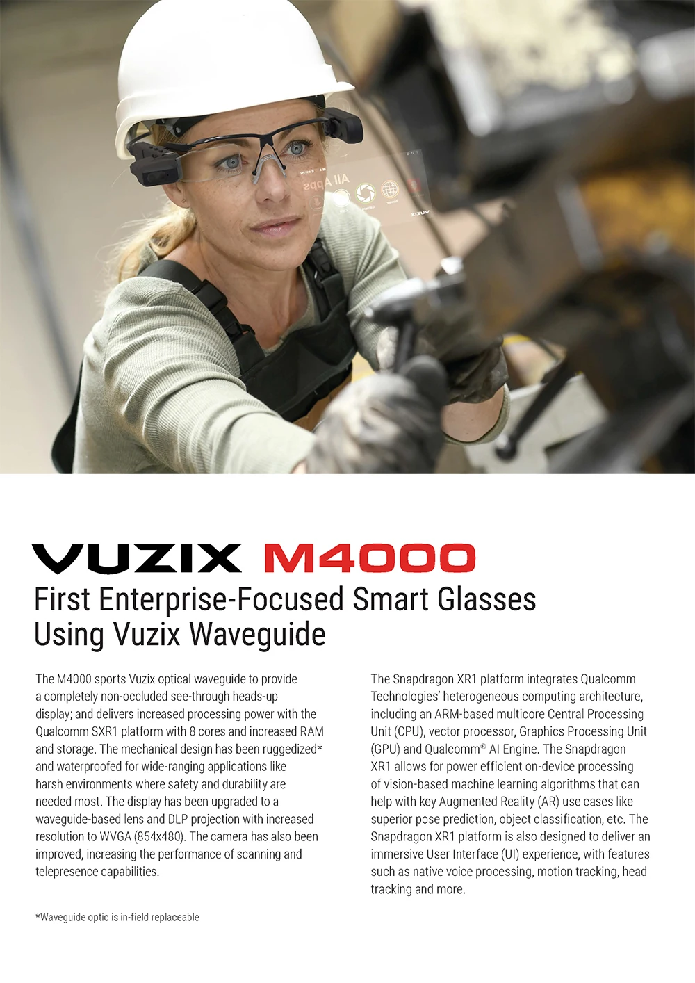 VUZIX Smart Glasses M4000 - Enterprise-Focused 3D Solutions