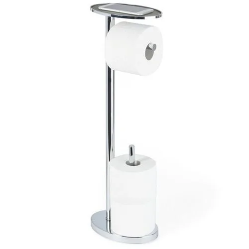 Tissue Stand Stainless Steel Pedestal Tissue Roll Holder Free Standing ...