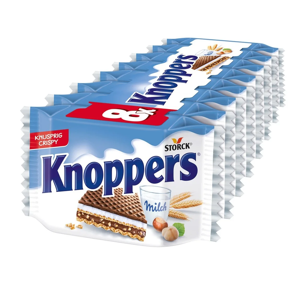 Wafers Storck Knoppers Crispy Milk-hazelnut Chocolates - Buy Snickers ...