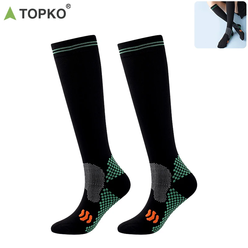 Topko Custom Logo Design Compression Football Socks Anti Slip Soccer ...