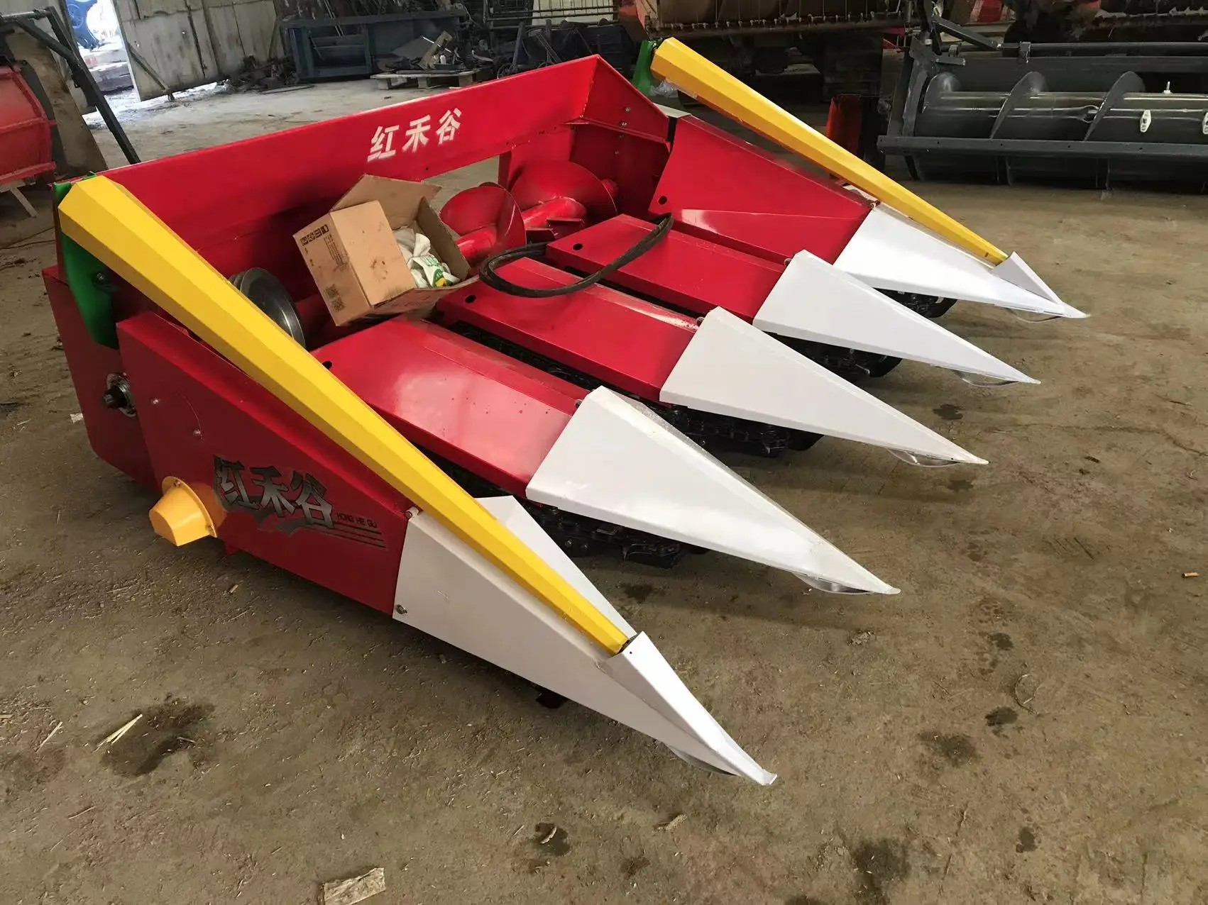 New Honghegu Four-row Crawler Grain Harvester For Corn Rice Wheat With ...