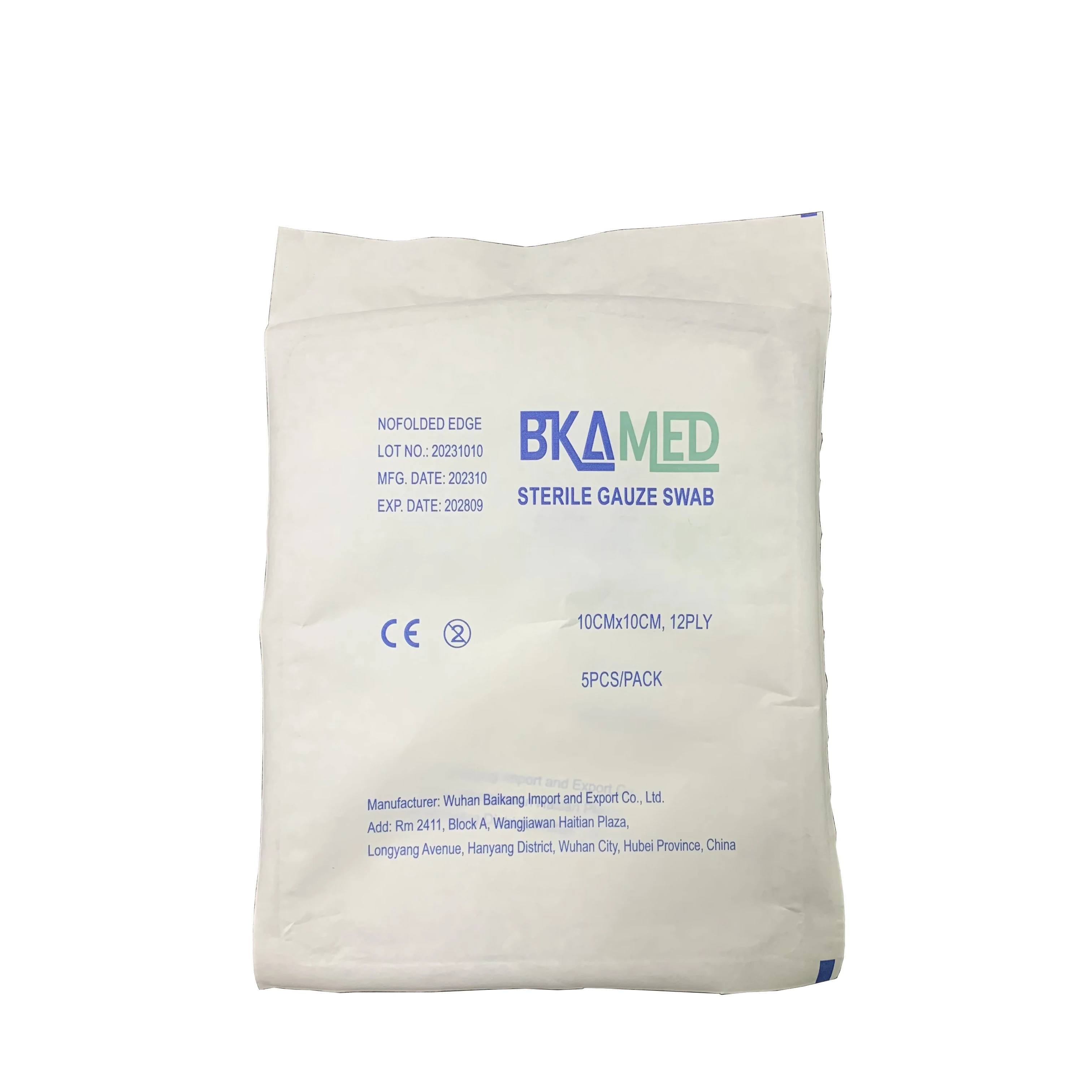 Absorbent sterile cotton gauze swab 19*12, 19*15 10*15 17 threads 13 ...