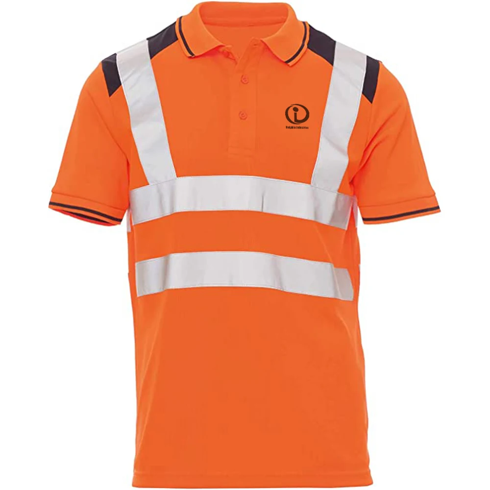 Construction Worker Shirt Hi Viz Safety Work Polo Shirt Reflective High ...