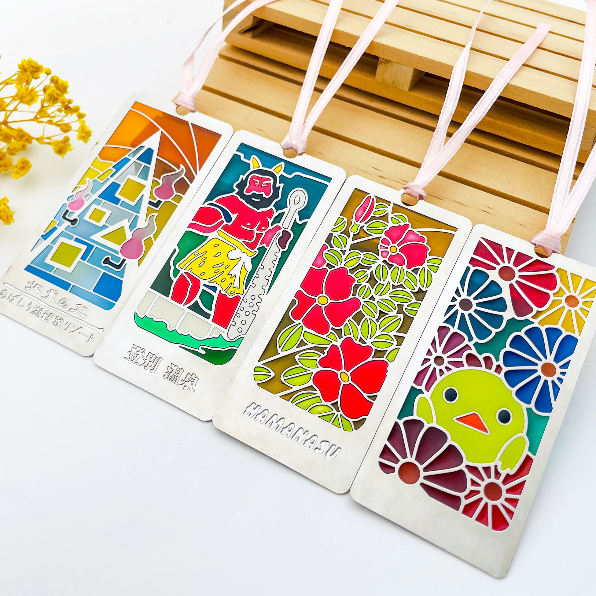 Custom Metal Stamping Bookmarks With Silk Screen Printing - Oem