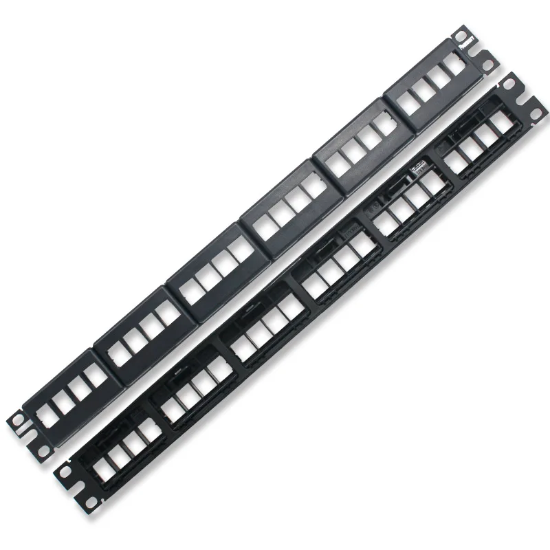 24-port Network Patch Panel Nkfp24y Rj45 Patch Panel + 24 Cat5e Modules ...
