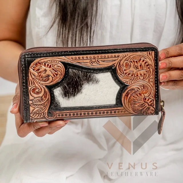 Hand Made Western Style High End Quality Tooled Carving Cow Hide ...