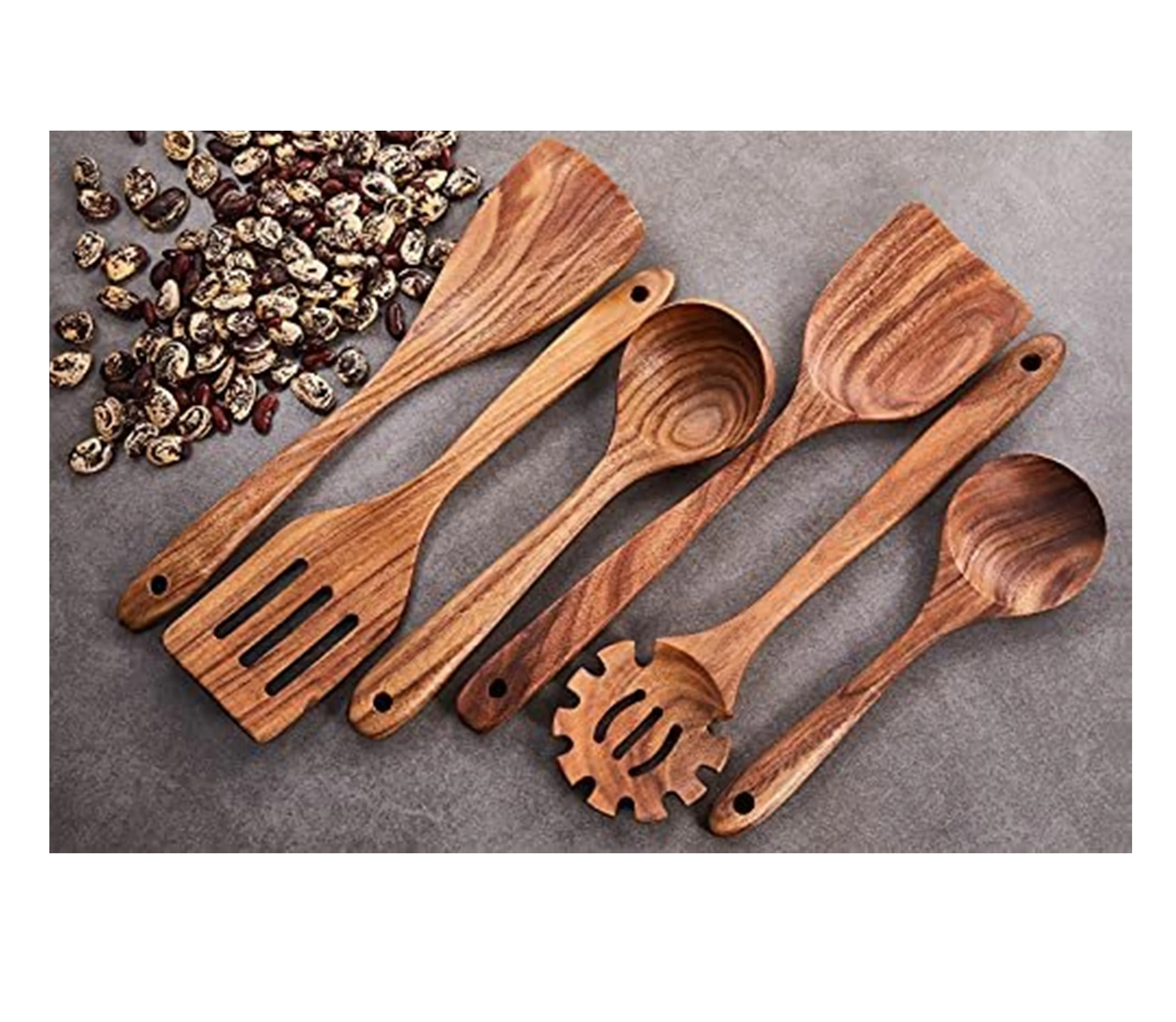 Premium Wood Kitchen Utensil Set Handmade Spoon Wooden Cutlery Buy ...