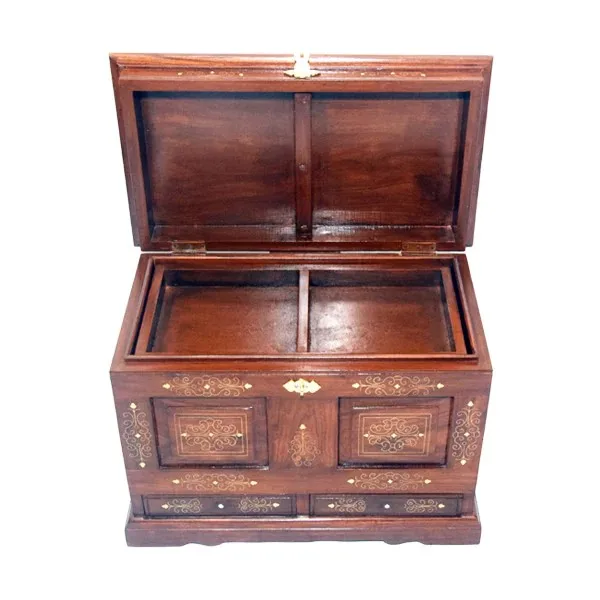 Wooden Carved Captain Box With Wood Inlaid,Wood Captain Writing Box ...