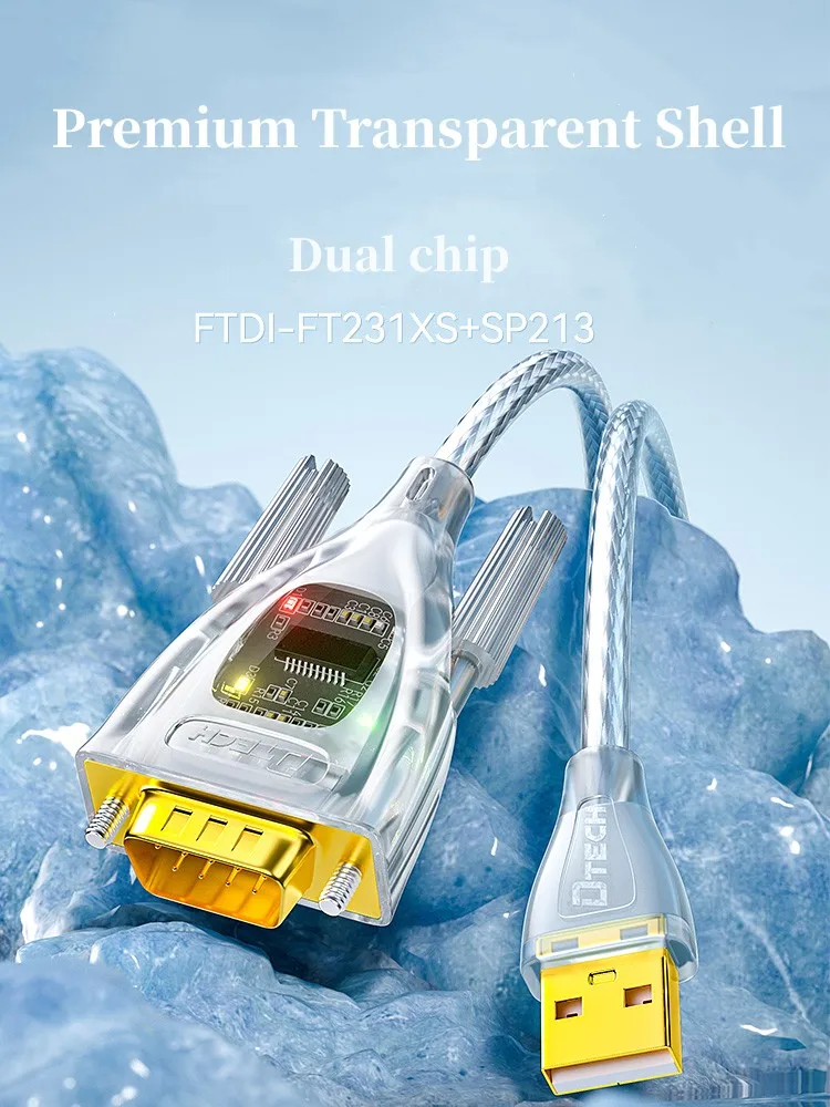 Male DB9 Pin With FTDI FT231 Chipset USB a 2.0 to RS232 Serial ...