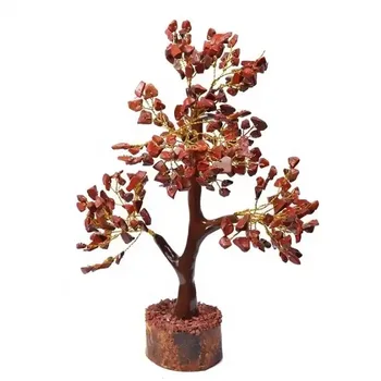 Red Chips Golden Wire Tree Gemstone Trees Supplier Red Jasper 300 ...