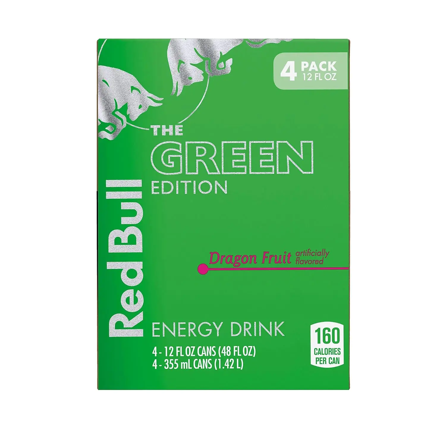 Red Bull Green Edition Dragon Fruit Energy Drink,12 Fl Oz,4 Cans Mental ...