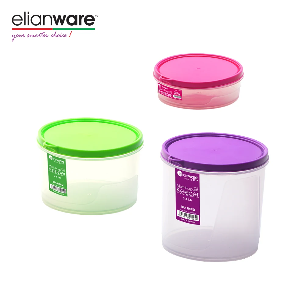Elianware 4L Plastic Kitchenware Multifunctional PC Food Storage ...