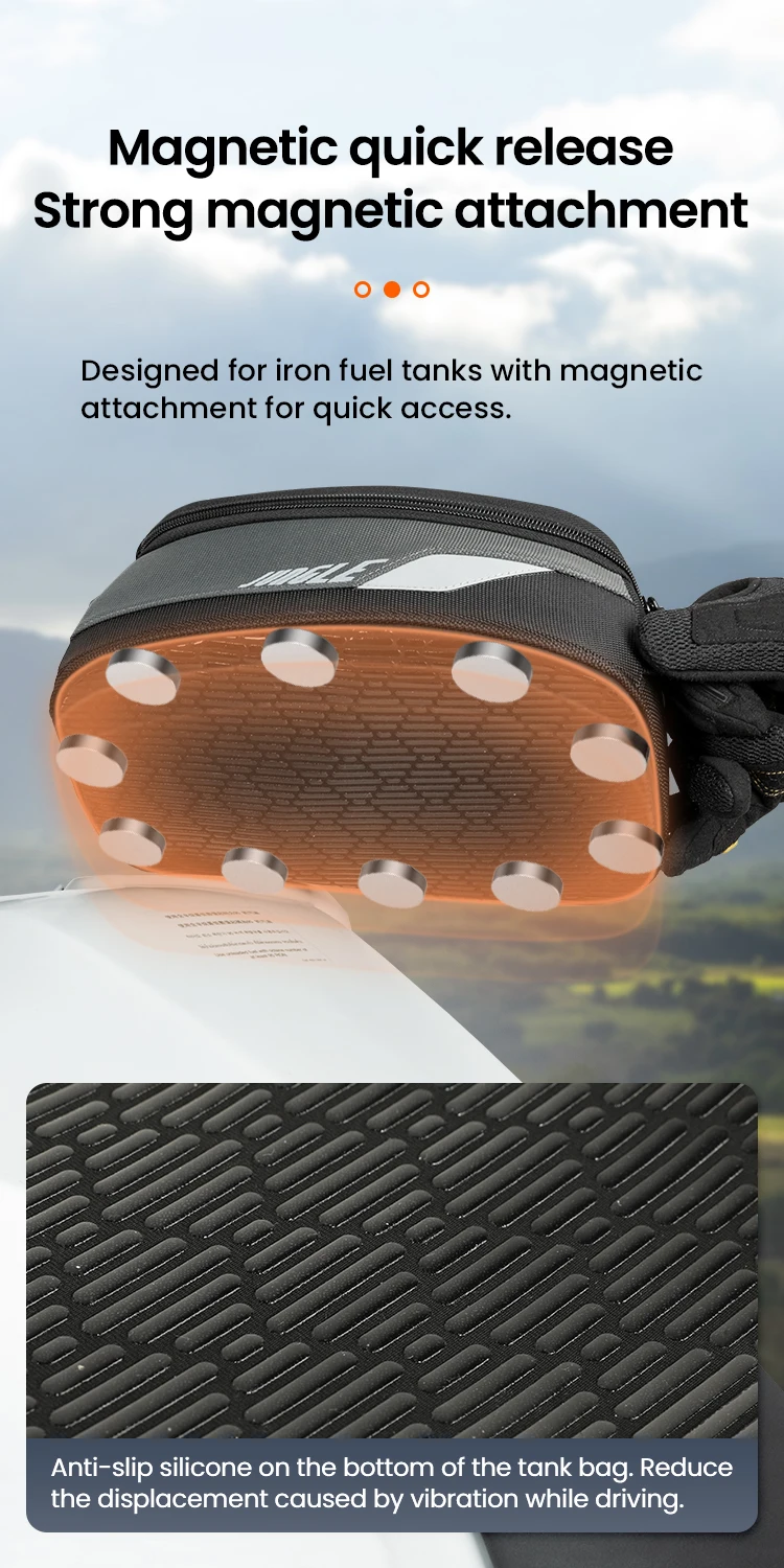 LOBOO Jungle Series Magnetic Tank Bag - Perfect for Motorcycle Rides