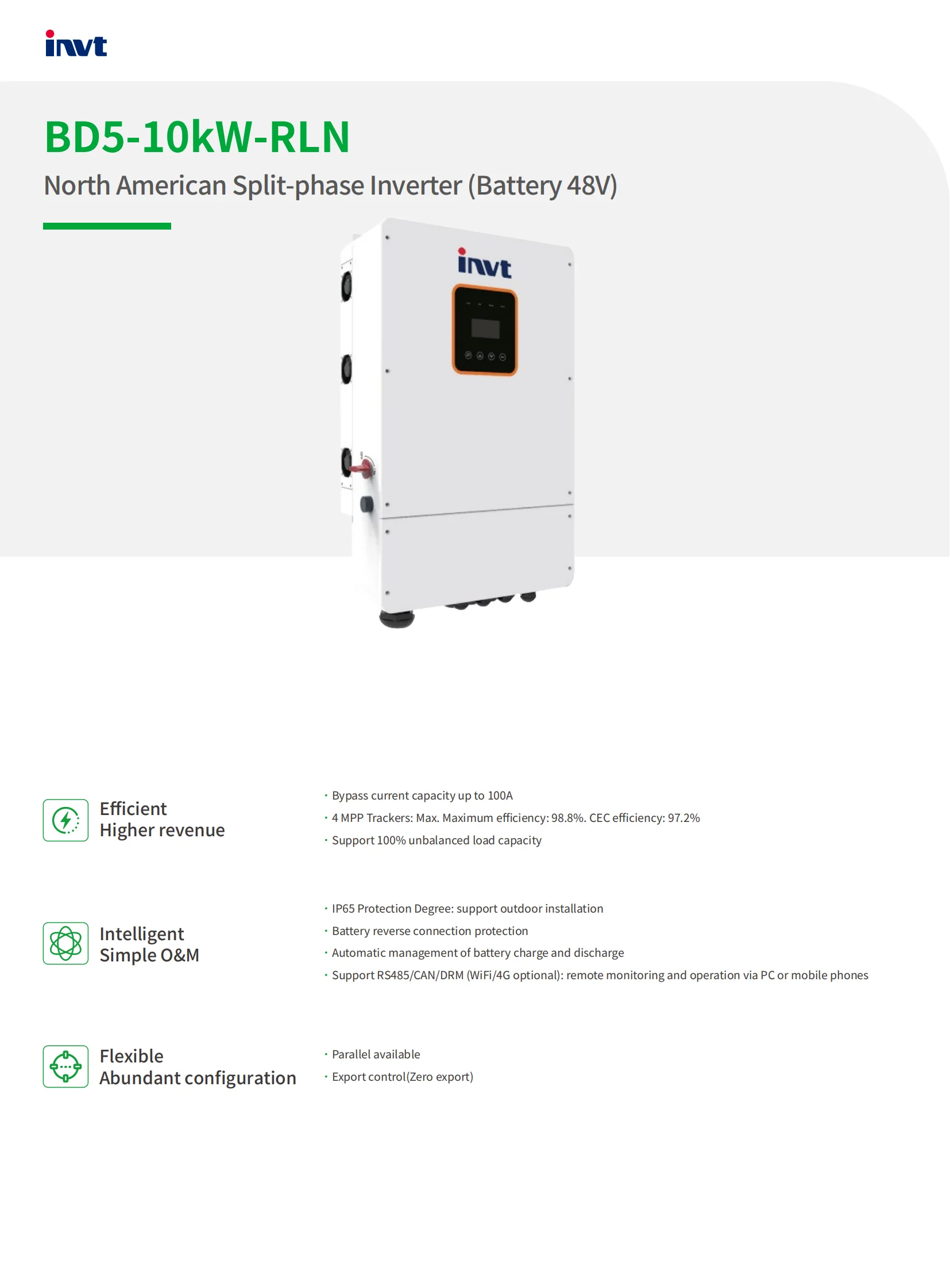 北美分相逆变器电池48V 5kw 5kw 8kw 10kw储能系统| Alibaba.com