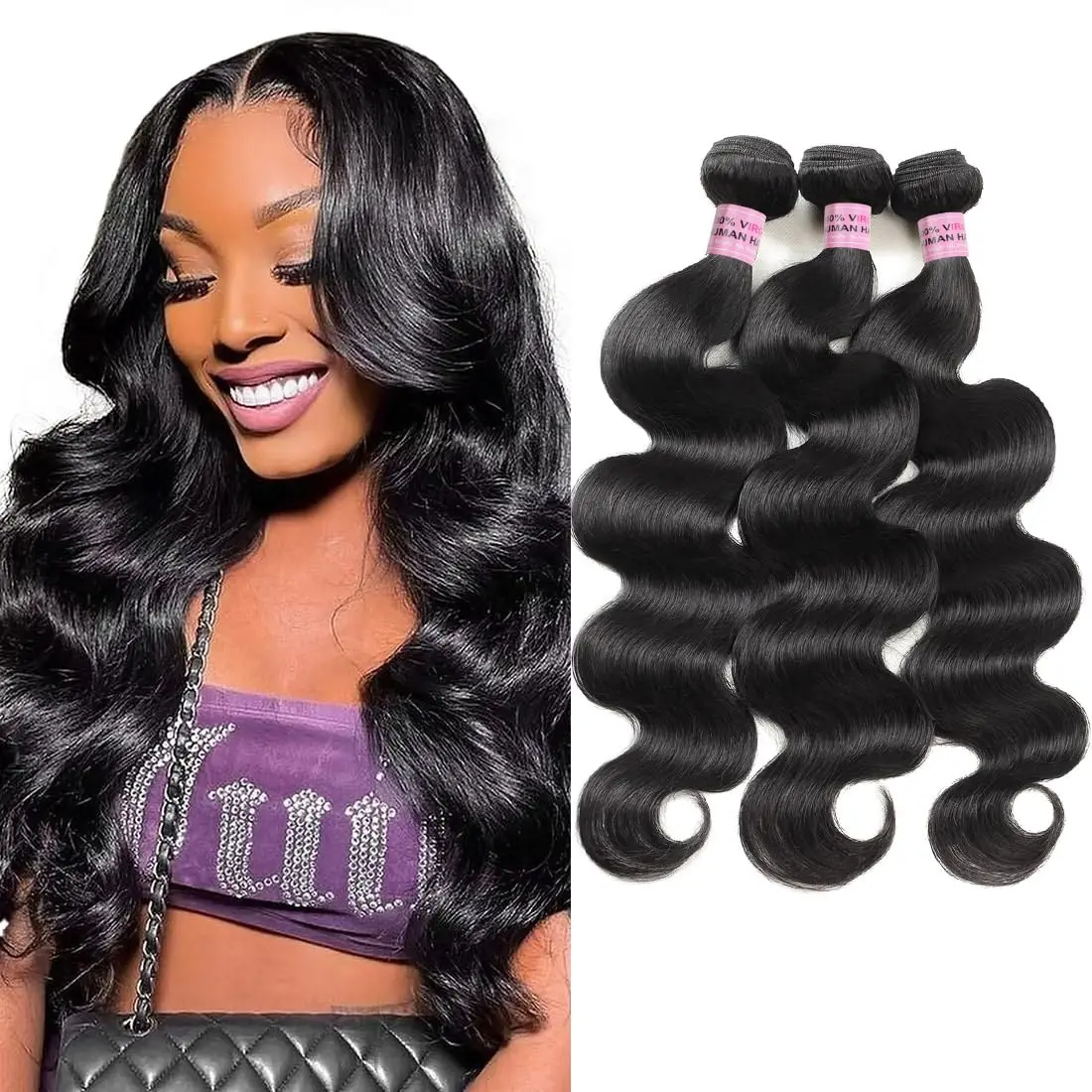 Wholesale 100 Raw Virgin Burmese Human Hair Bundles Double Drawn Bone