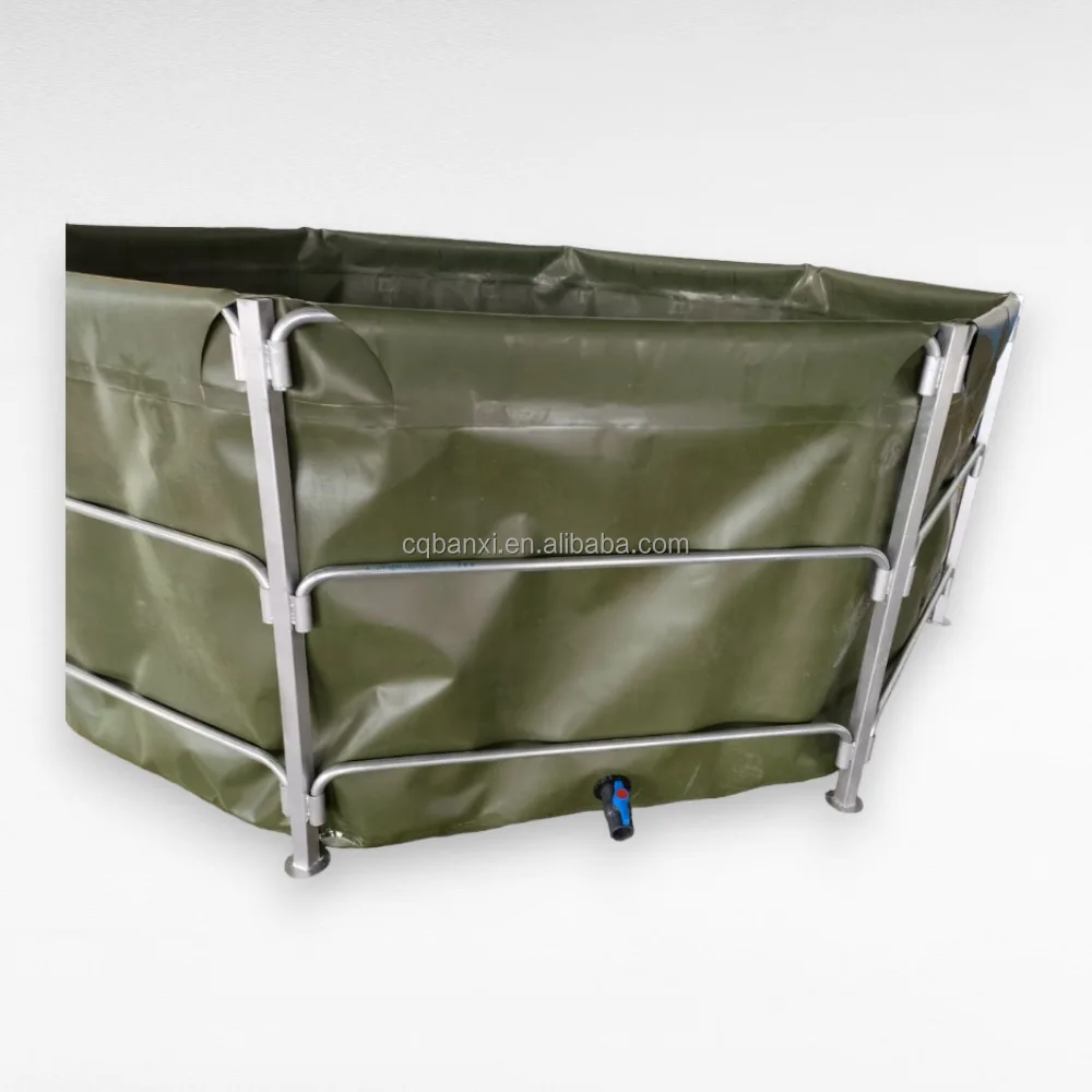 10000L Collapsible Galvanized Trough for Aquatic Farming