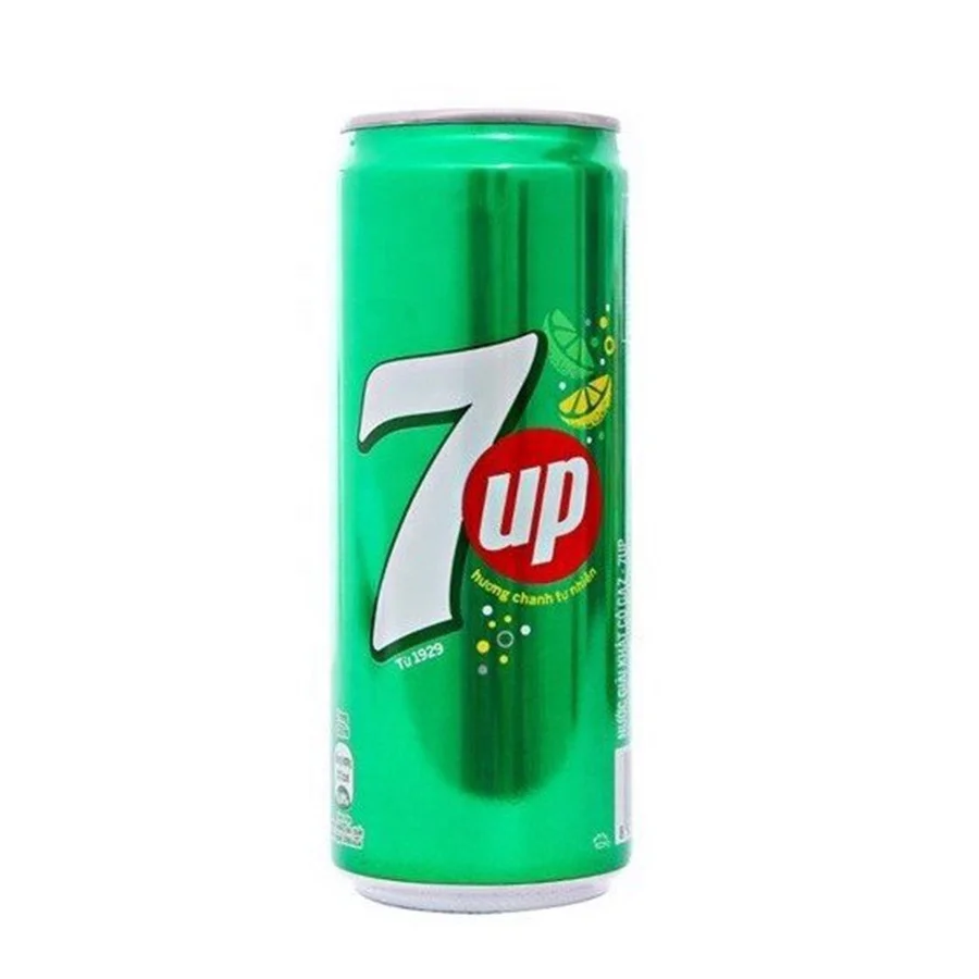 7UP Lemon-Lime 320ml Can Glucose-Free Puree Soft Drink with Flavour ...