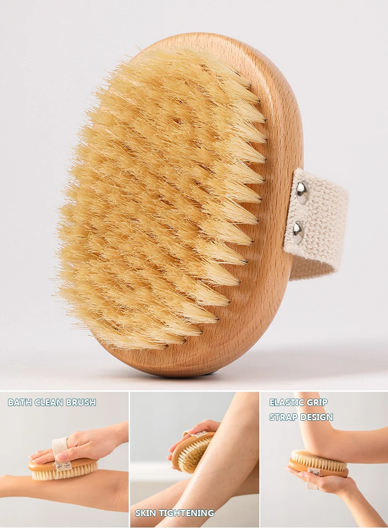 Customized Natural Eco-friendly Wood Body Scrubber Cleaning Massage ...