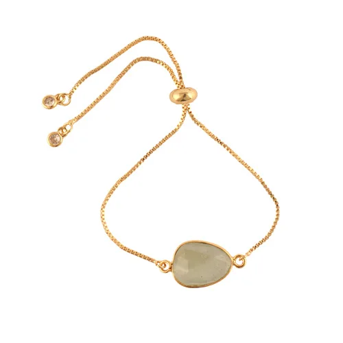 High Quality Natural Green Amethyst Quartz & Cz Bracelet Best Sale ...