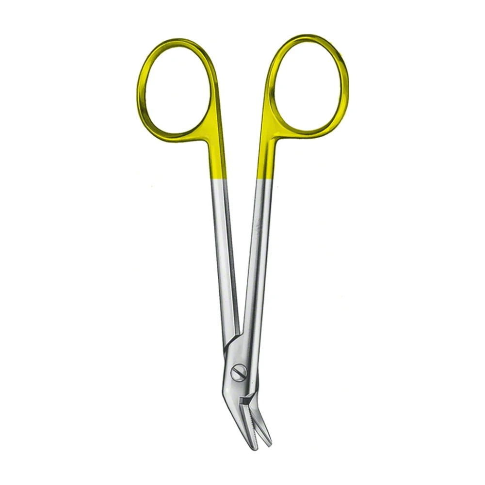 German Stainless Steel Stitch Cutting Scissors 5" Angled Blade Half ...