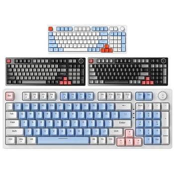 85% Keyboard 98 Keys Hot Swappable Blue Red Switch Custom Keycap ...