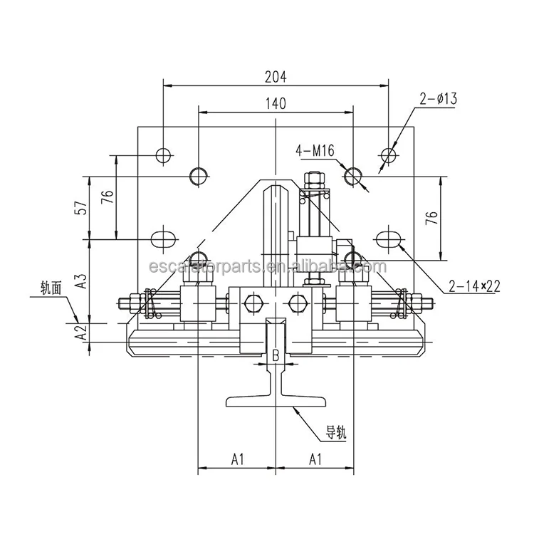 Elevator Cabin Roller Guide Shoe Guide Rail Width10mm/16mm - Buy ...