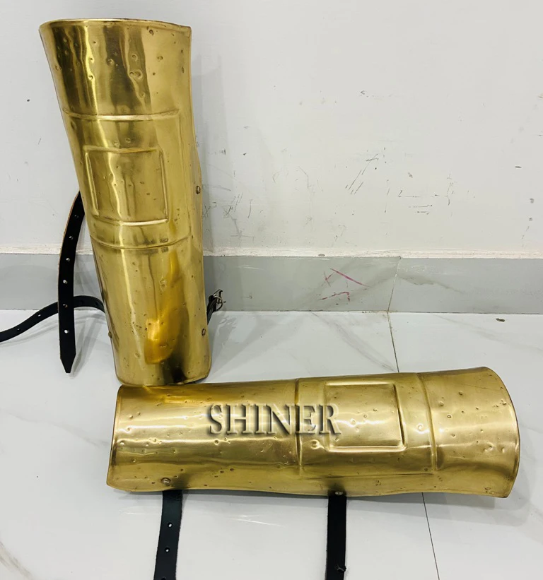 Medieval 300 Spartan Leg Guard Steel Bracers Armor Knight Steel Greaves ...