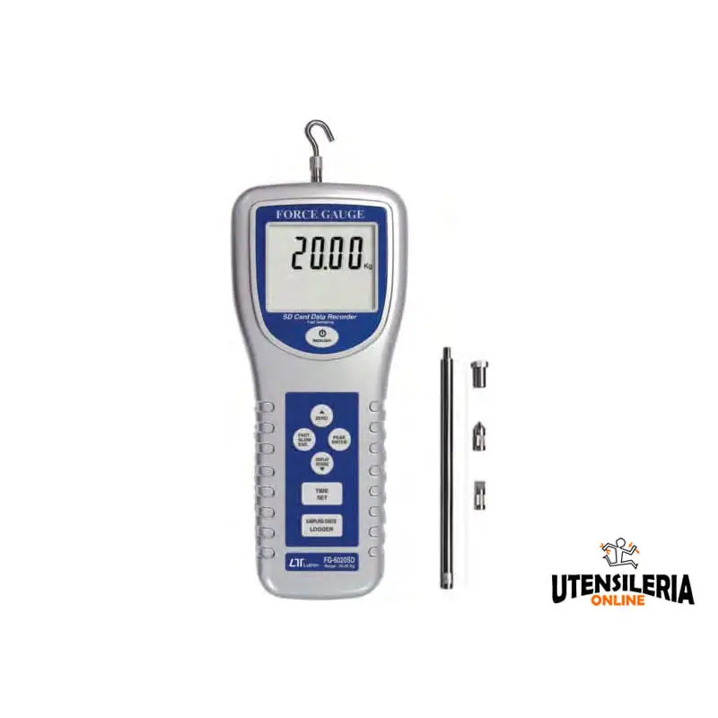 Digital dynamometer with SD card for traction and push of 20 kg ...