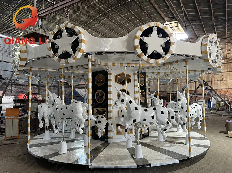 Funfair Amusement Children Game Carousel Horse Mini Amusement Carousel ...