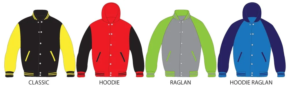 Oem Private Label Baseball Varsity Jackets Cotton Polyester Blank Plain ...