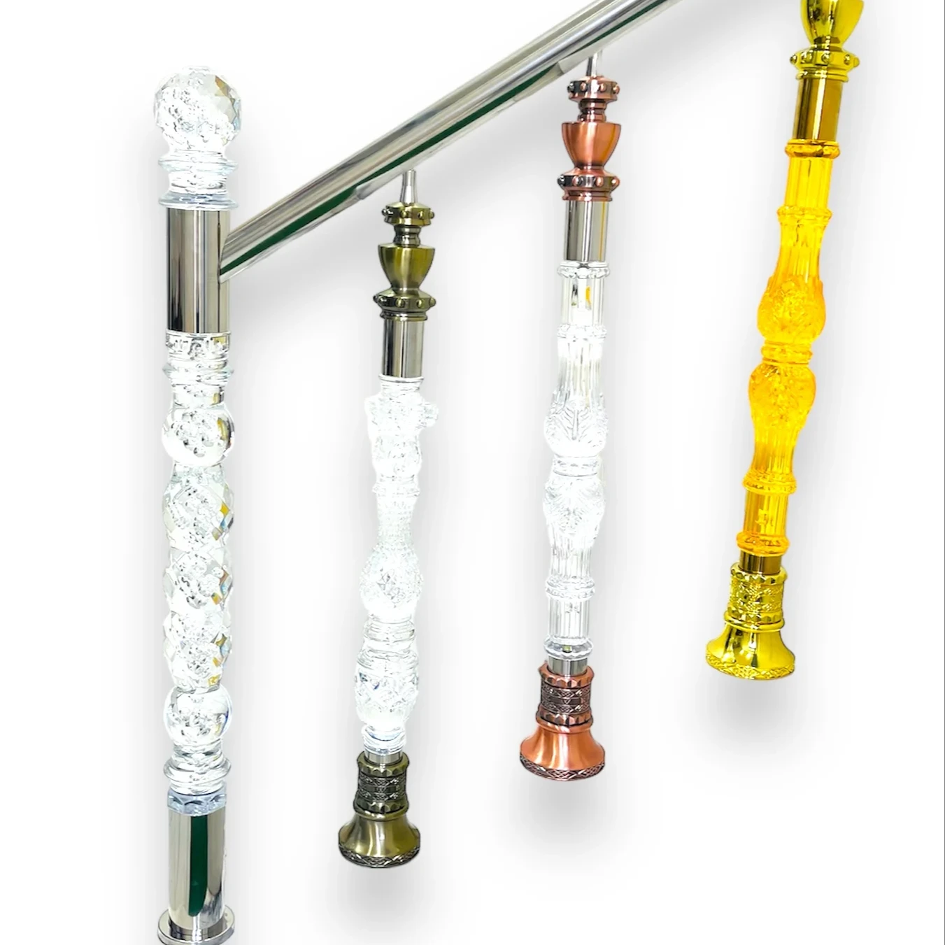 Stainless Steel And Acrylic Stair Railing Colum Baluster - Buy Ss304 ...