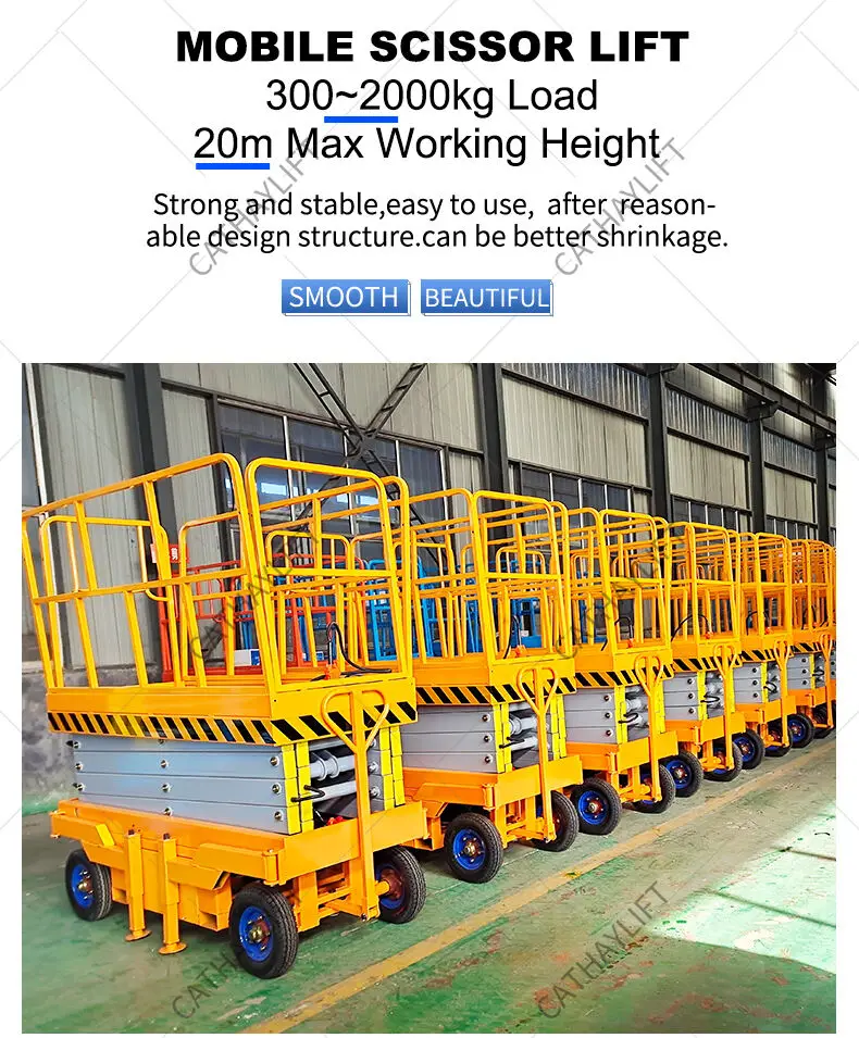 Mobile Elevating Work Platform Vertical Lift Hydraulic Scissor Portable ...