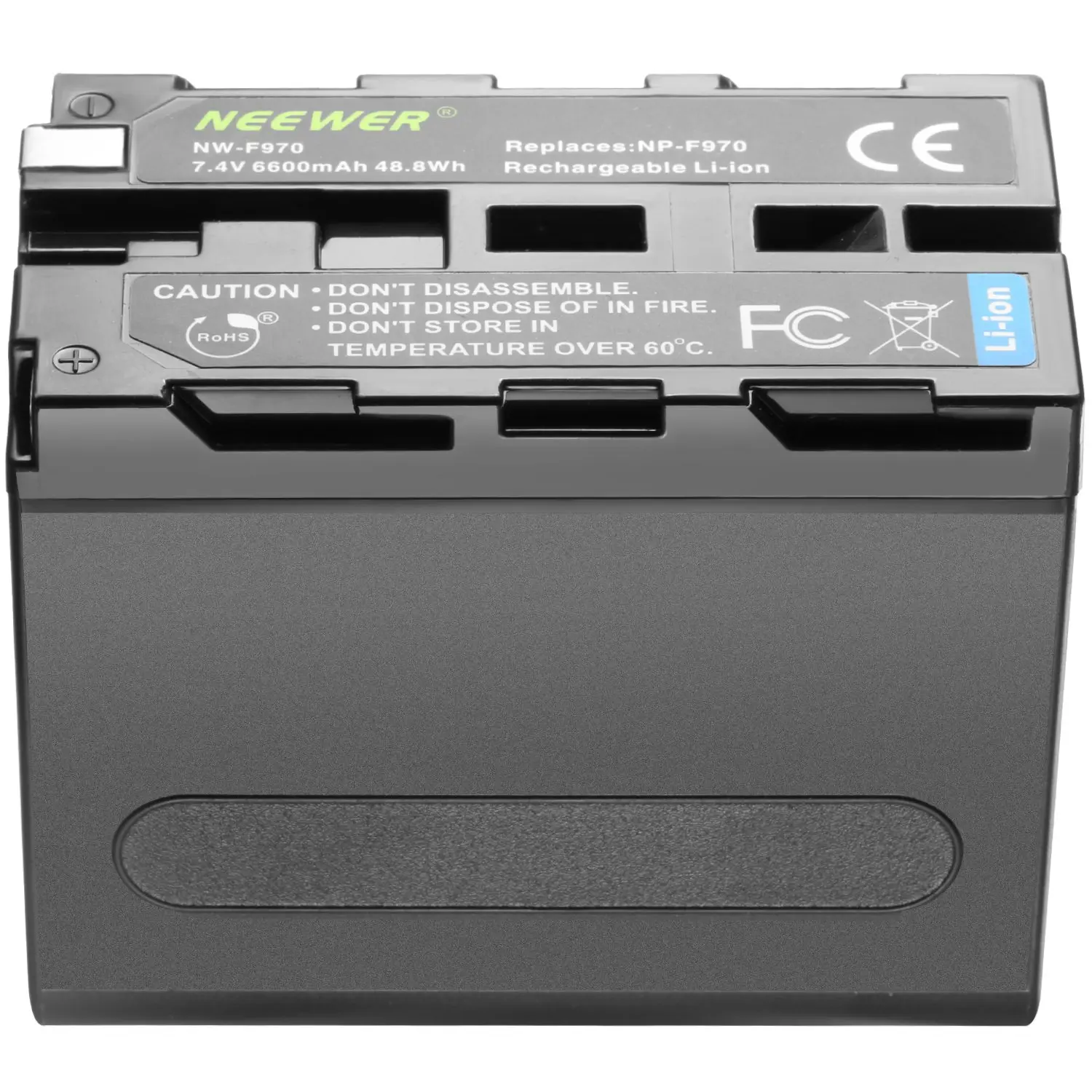 Replacement Battery Neewer 6600mah Li-ion Battery For Np-f970 Np-f960 ...