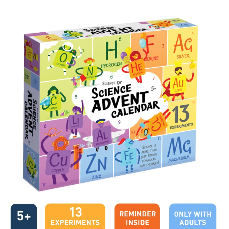 Science Advent Calendar for Kids DIY Experimental Kit for Kids Fun Toys ...