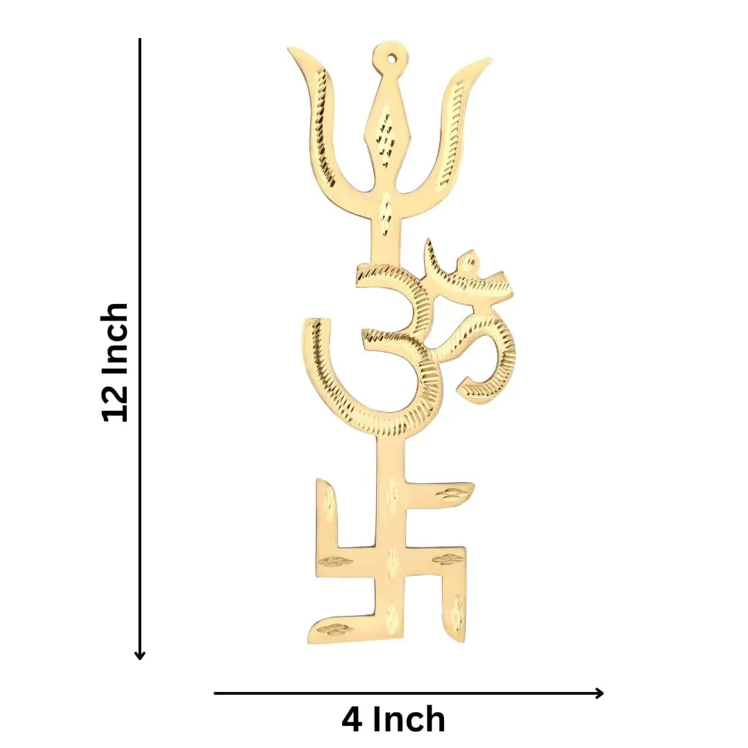 Alibaba.com: Antique Finish Brass Trishakti Yantra Idol with Swastik ...