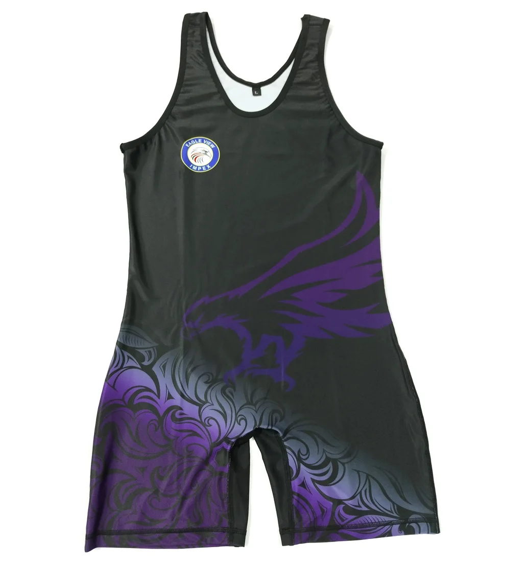 Custom Men's Wrestling Singlet with Sublimated Boxing Gloves