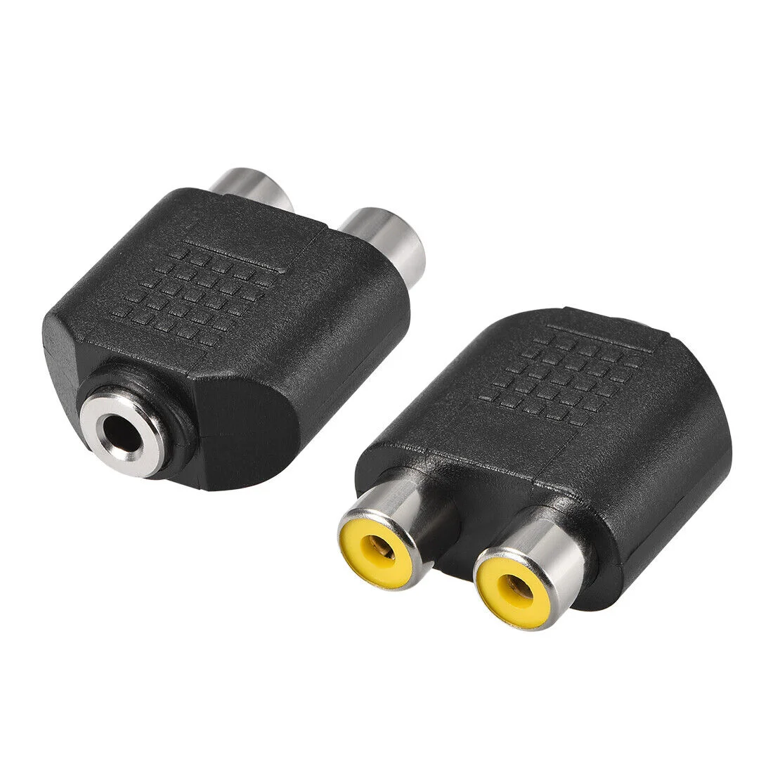 3.5mm Female to 2 RCA Female Connector Splitter Adapter Audio Connector ...