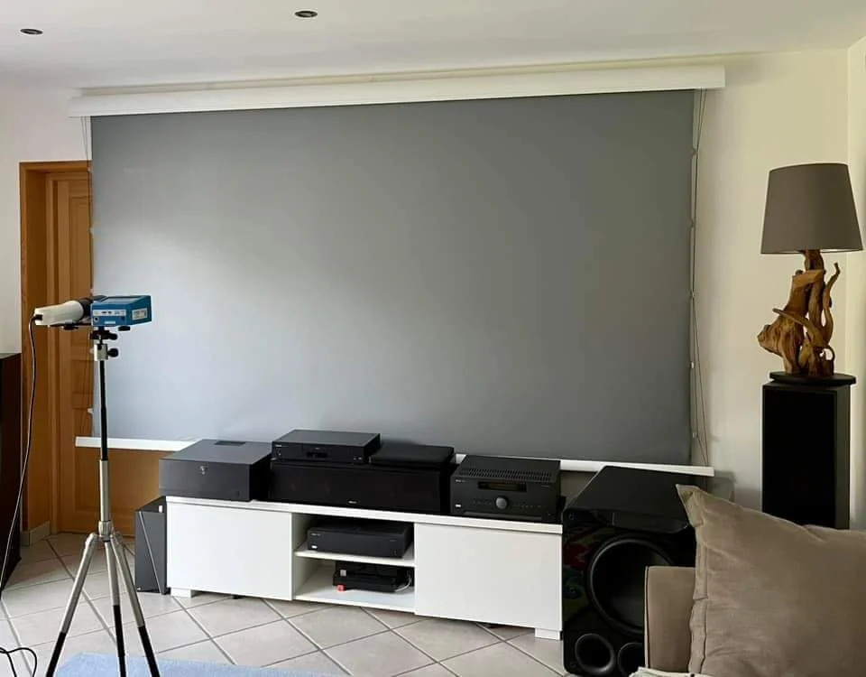 Floor Rising Projector Screen Cabinet - 100 Inch Electric