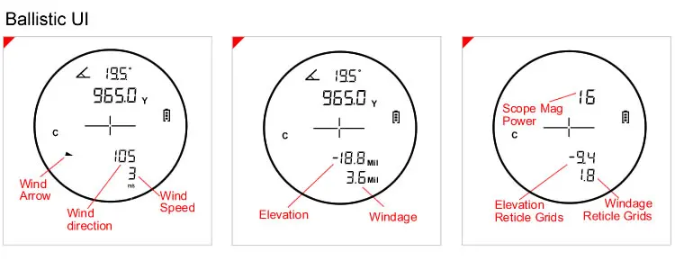 1500m Ballistic Laser Rangefinder With Live Weather Senor And Wind ...