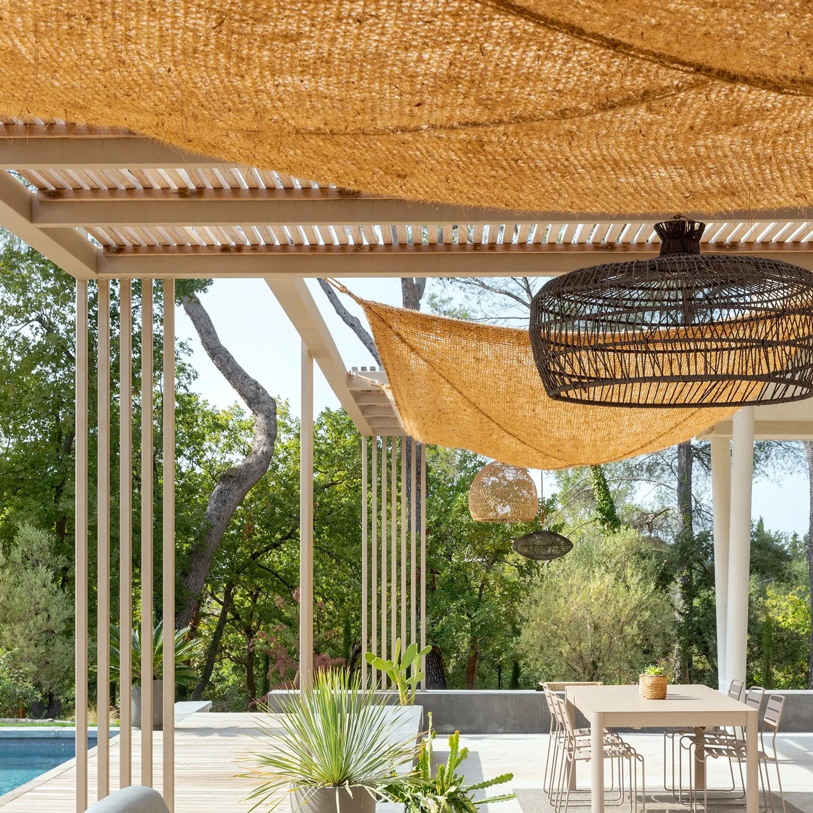 Sustainable coconut cloth shade sail outdoor sunshade coir net sails ...