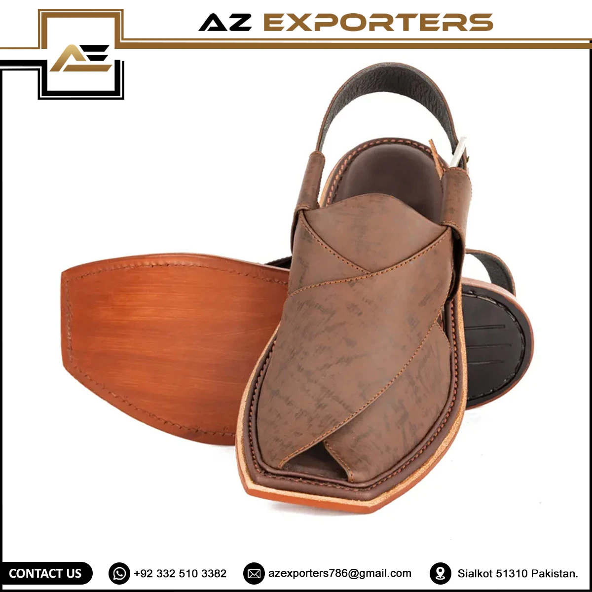 100% Genuine Leather Peshawari Khari Chappal New Design Custom Color ...