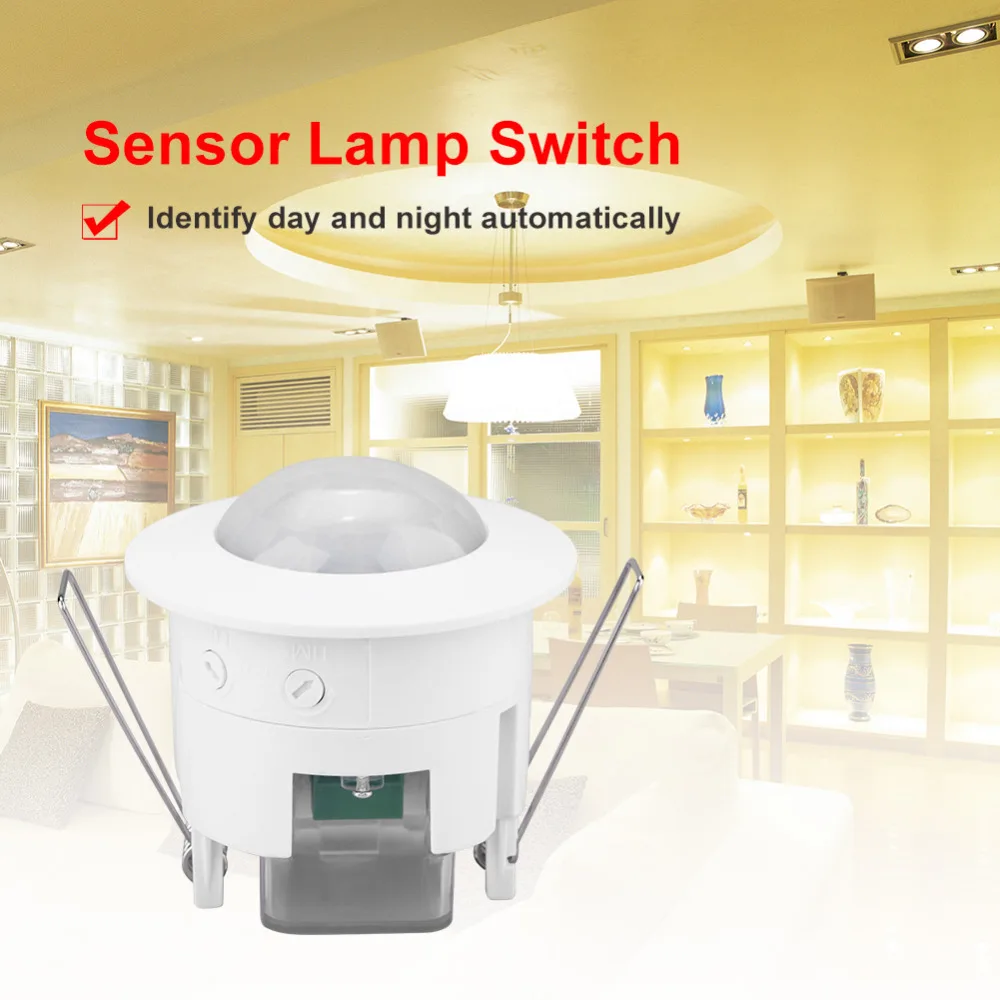 Smart Pir Motion Sensor Light Switch Automatic On / Off Adjustable 360 ...