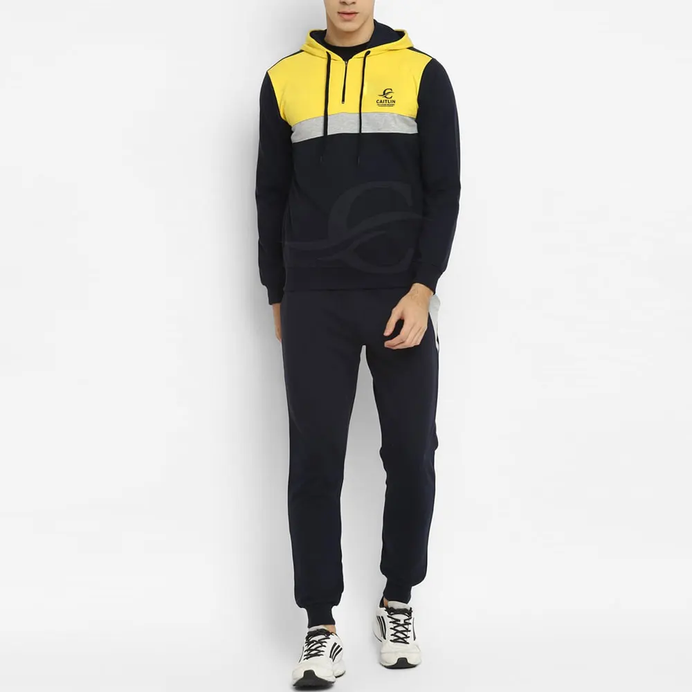Slim Fitted High Quality Gym Fitness Men's Jogging Tracksuit Sweat Suit ...