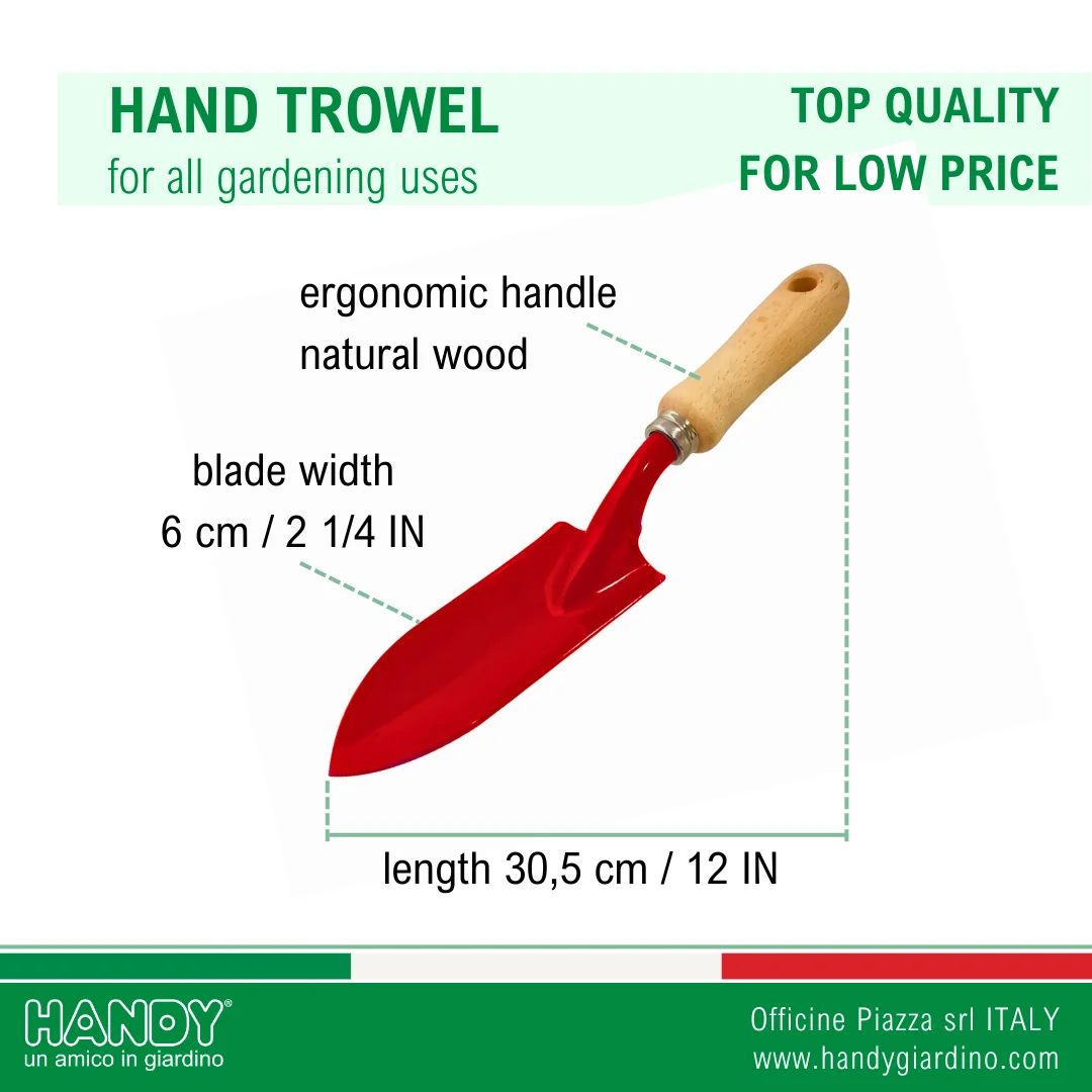 Italian Produced High Quality Steel Wood Narrow Hand Trowel ...