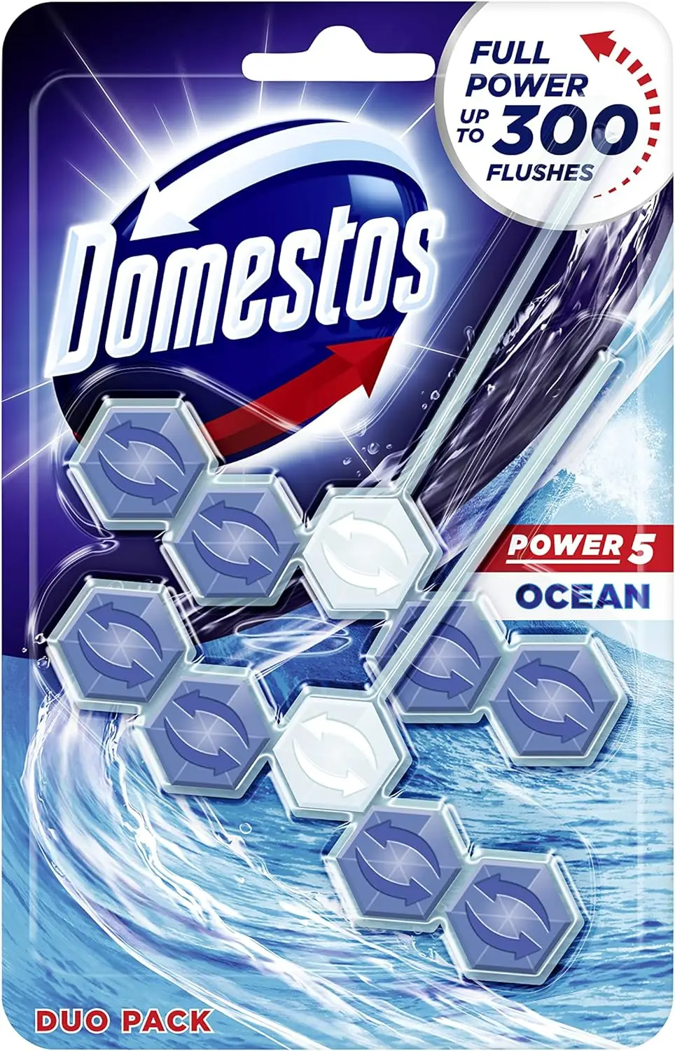 Domestos Ocean Toilet Rim Block Toilet Blocks That Clean At Full Power ...