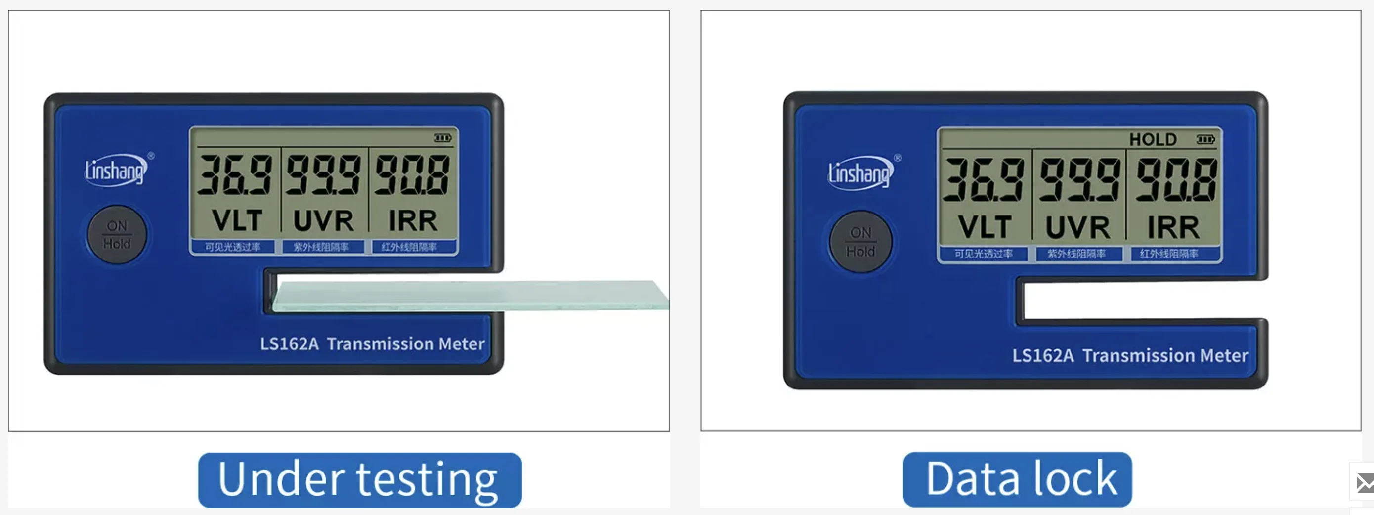 Ls162a Uv Ir Test Meter For Car Window Tint Film Measure Vlt Of 380 ...