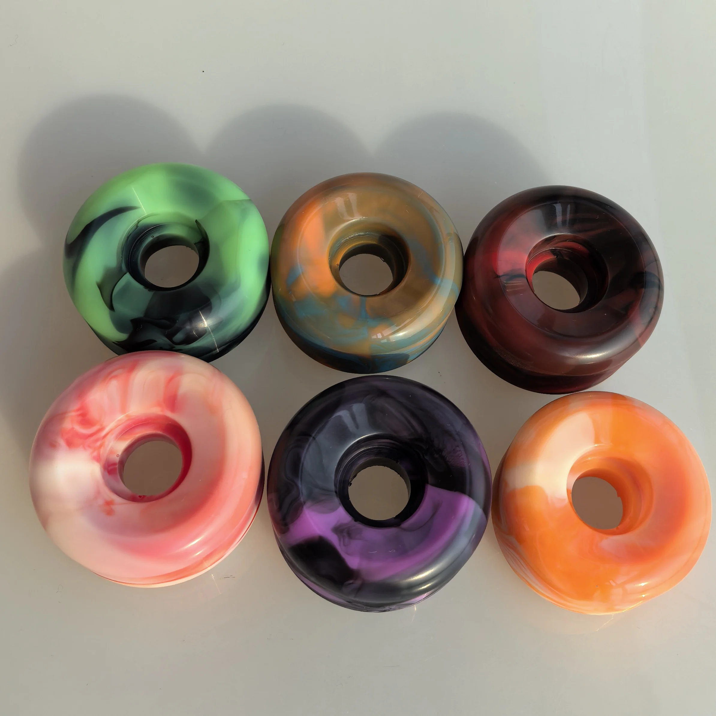 Green Black Swirl Color Skateboard Wheels in 52 54 56 mm High Quality ...